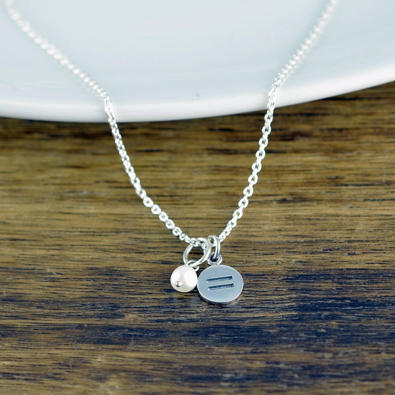 Equality Necklace, Equal Rights Jewelry, Equal Sign, LGBT Necklace ...