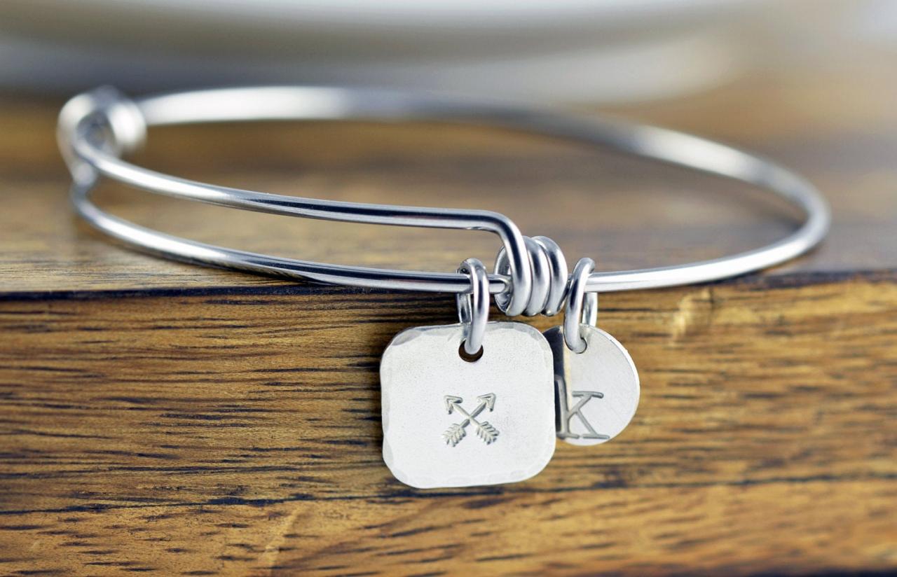 Crossed Arrows, Friendship Bracelet, Personalized Jewelry Gift, Hand ...